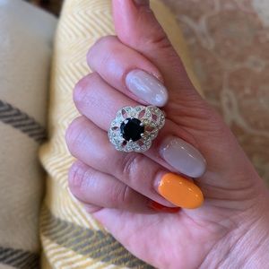 Vintage | Jewelry | Vintage Nrt Costume Cocktail Ring With Sparkles ...